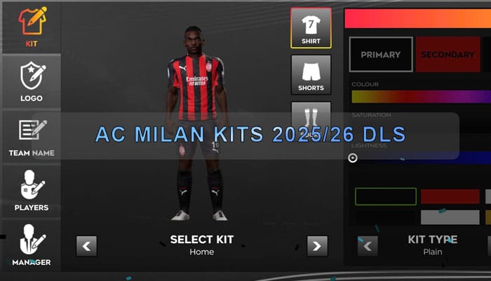 AC Milan Kits 2025/26 DLS 25 | Dream League Soccer 2025